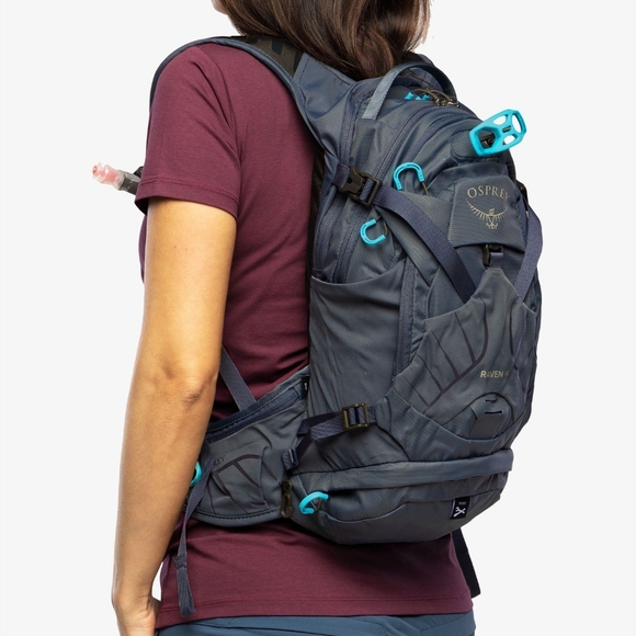 OSPREY | Bags | Osprey Raven 4 Bike Backpack With 25 Hydration Tool Roll Grey Blue Hike Camp ...